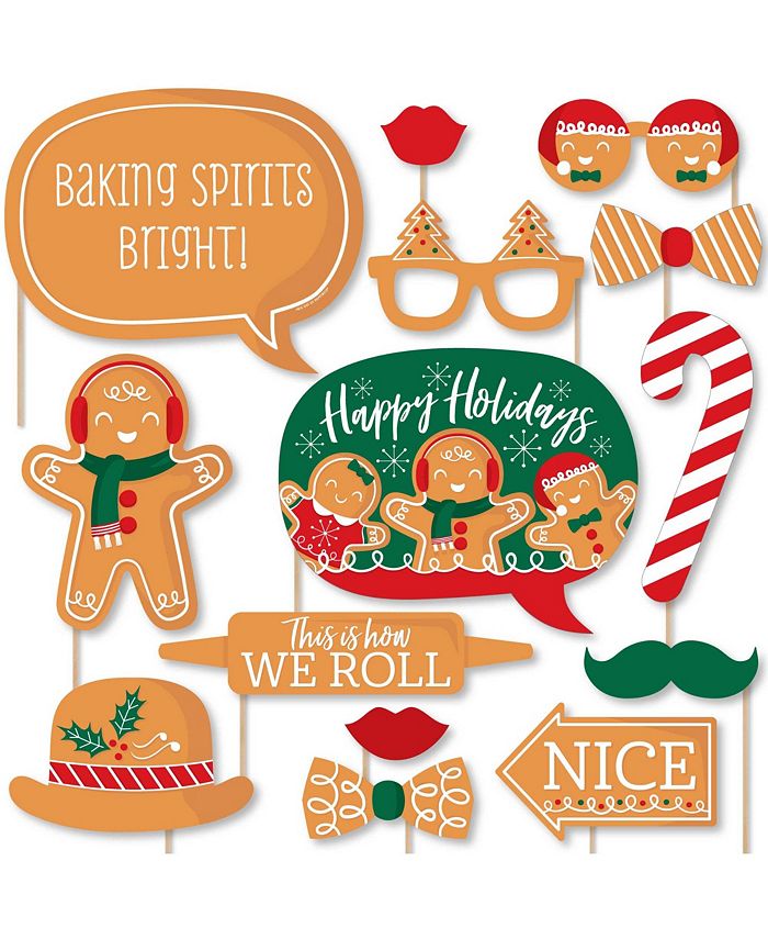 Big Dot of Happiness Gingerbread Christmas - Gingerbread Man Holiday ...