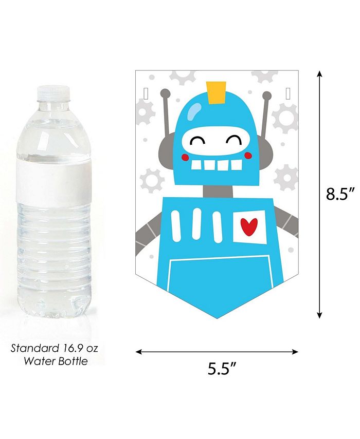 Big Dot of Happiness Gear Up Robots - Bunting Banner - Party ...