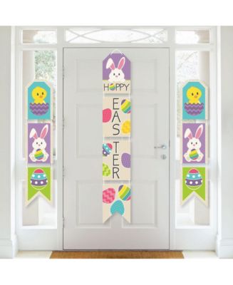 Big Dot of Happiness Hippity Hoppity - Hanging Vertical Paper Door ...