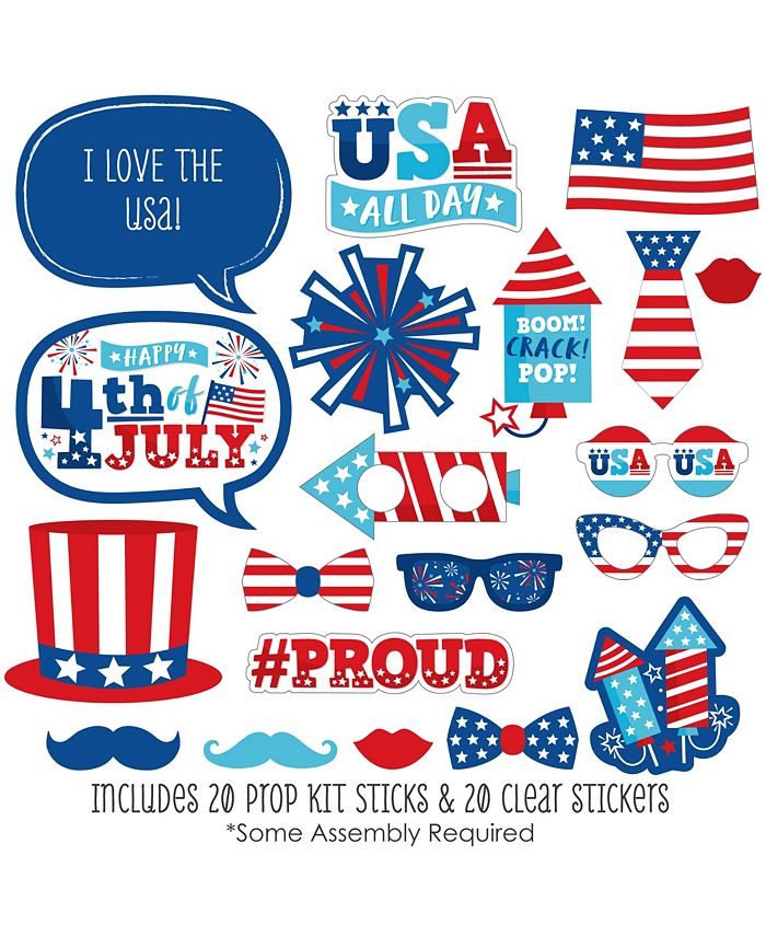 Big Dot of Happiness Firecracker 4th of July - Red, White and Royal ...