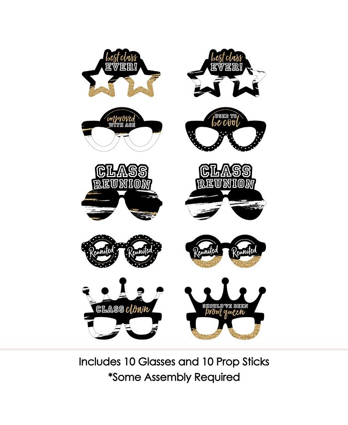 Big Dot of Happiness Reunited Glasses - Paper School Class Reunion ...