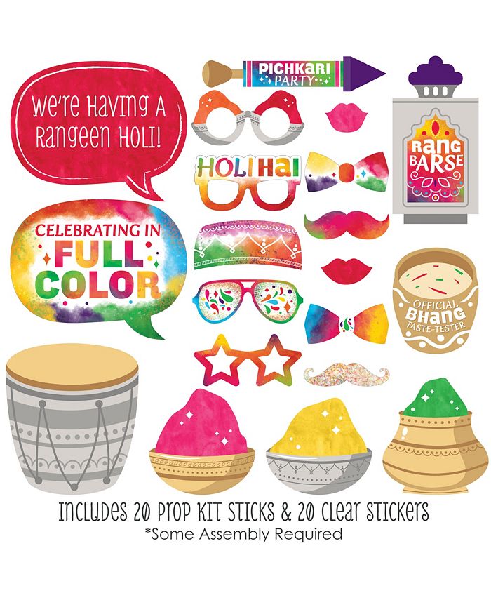Big Dot of Happiness Holi Hai - Festival of Colors Party Photo Booth ...