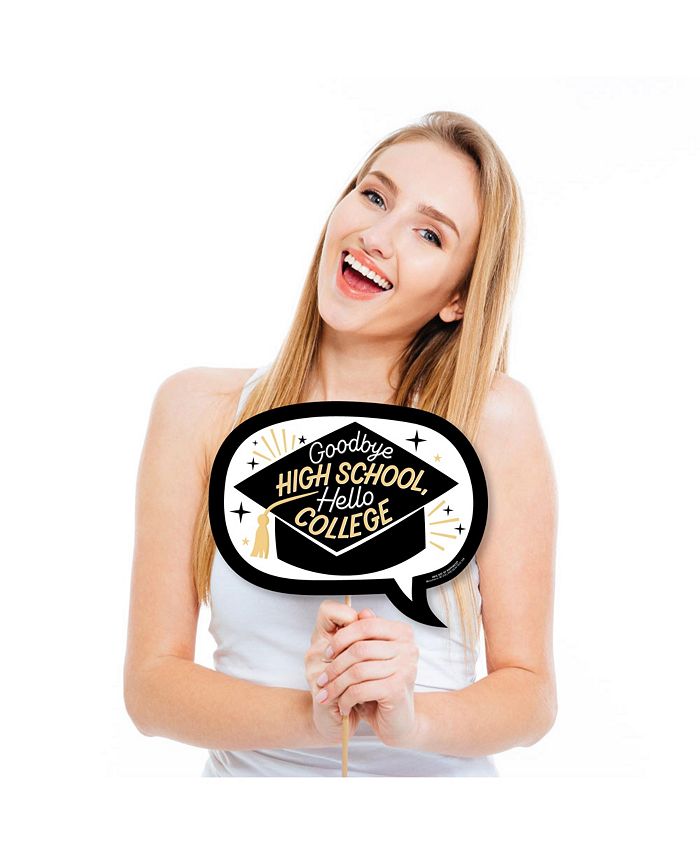 Big Dot of Happiness Funny Goodbye High School, Hello College Grad ...