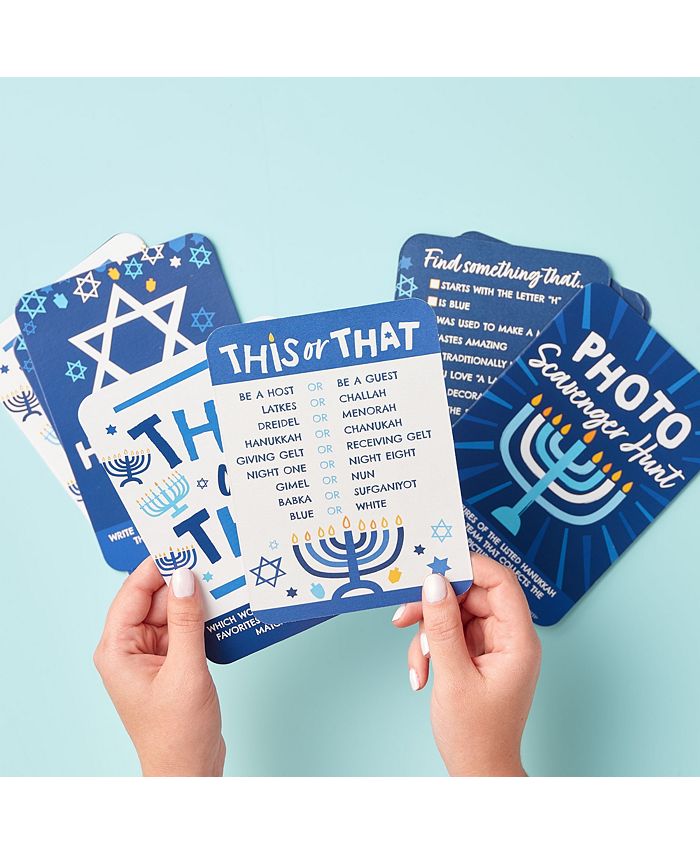 Big Dot of Happiness Hanukkah Menorah 4 Chanukah Holiday Party Games 10 ...