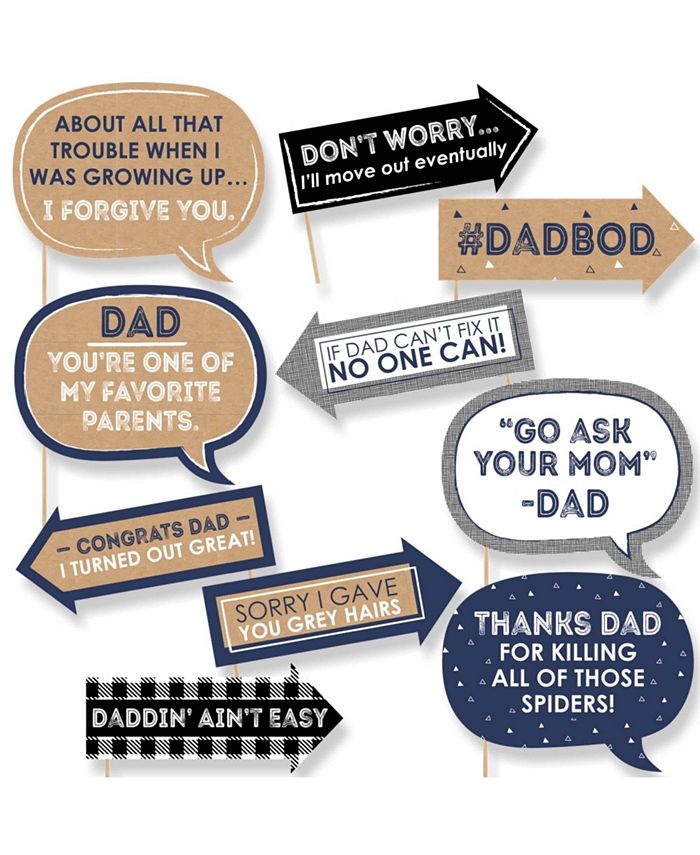 Big Dot of Happiness Funny My Dad is Rad - Father's Day Photo Booth ...