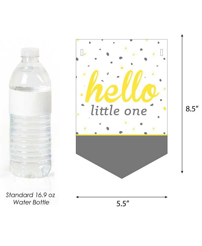 Big Dot of Happiness Hello Little One - Yellow and Gray - Bunting ...