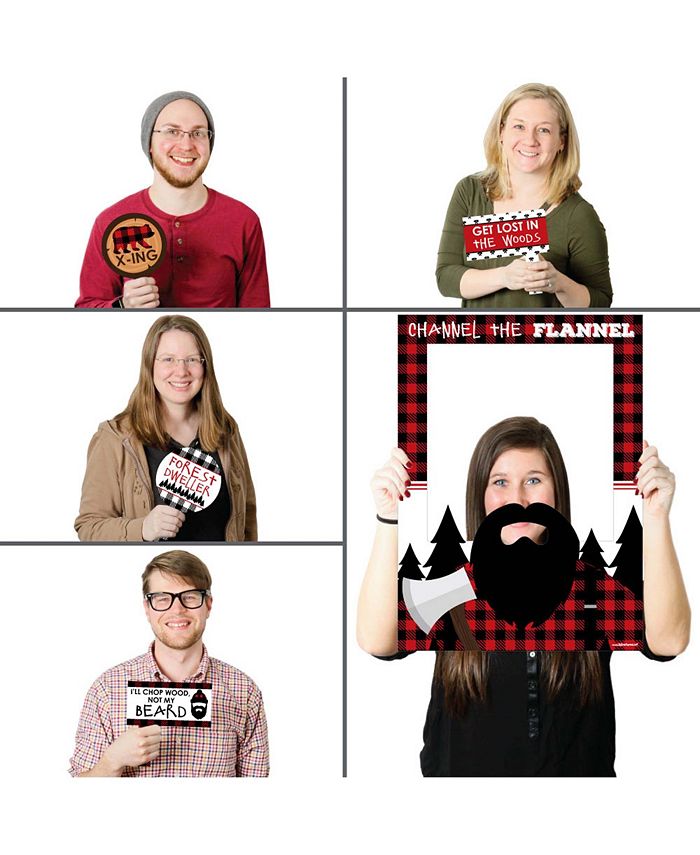 Big Dot of Happiness Lumberjack - Channel the Flannel Party Selfie ...