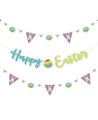 Big Dot of Happiness Hippity Hoppity - Easter Bunny Party Letter Banner ...