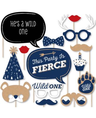 He's a Wild One - Deer 1st Birthday Party Photo Booth Props Kit - 20 ...