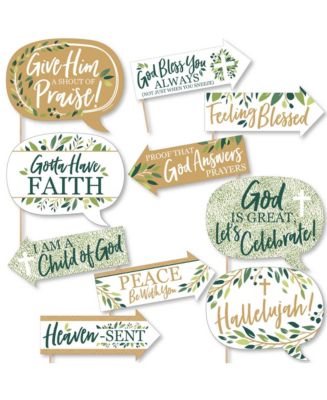 Funny Elegant Cross - Religious Party Photo Booth Props Kit - 10 Piece ...