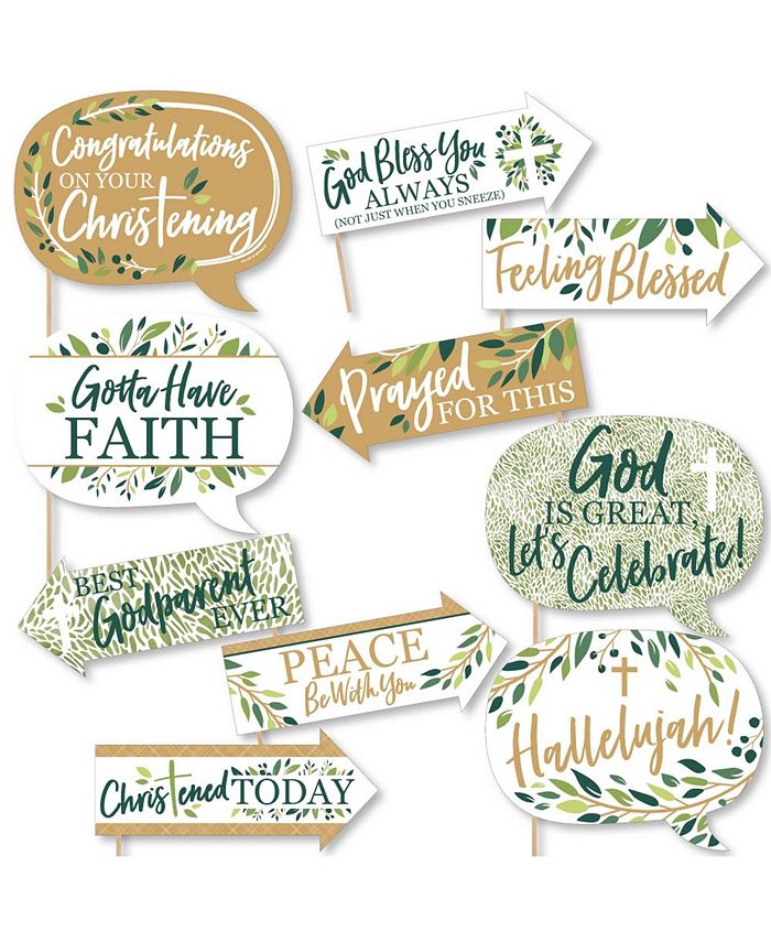 Big Dot of Happiness Funny Christening Elegant Cross - Religious Party ...