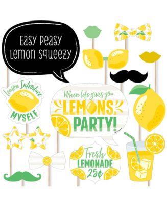 So Fresh - Lemon - Citrus Lemonade Party Photo Booth Props Kit - 20 ...