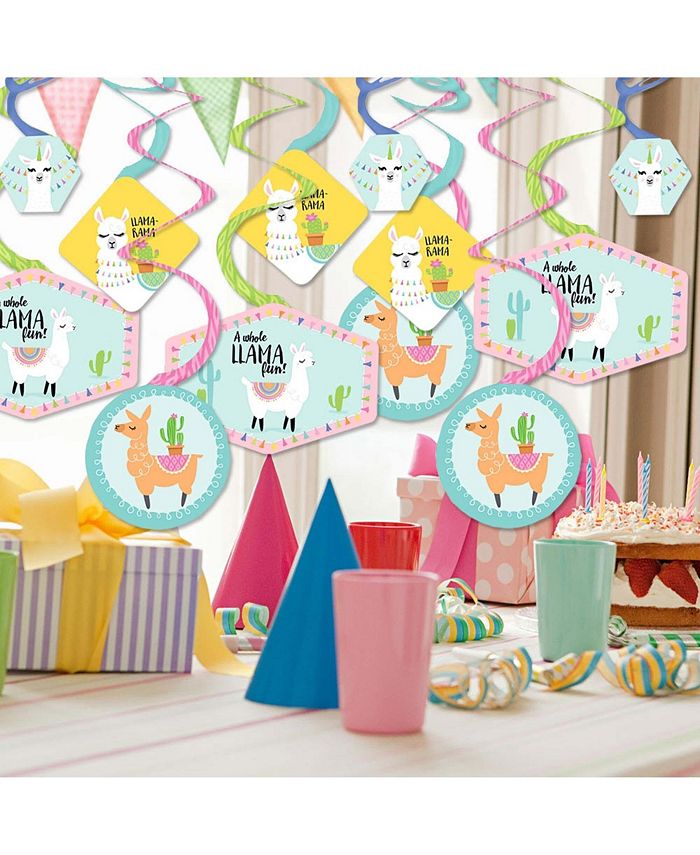 Big Dot of Happiness Whole Llama Fun - Llama Fiesta Hanging Decor ...