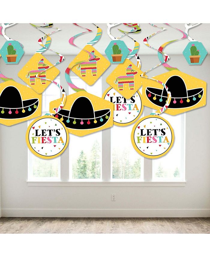 Big Dot of Happiness Let's Fiesta - Mexican Fiesta Hanging Decor ...