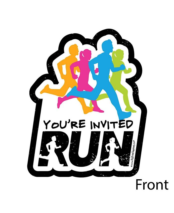 Big Dot of Happiness Set the Pace - Running - Shaped Fill-in ...