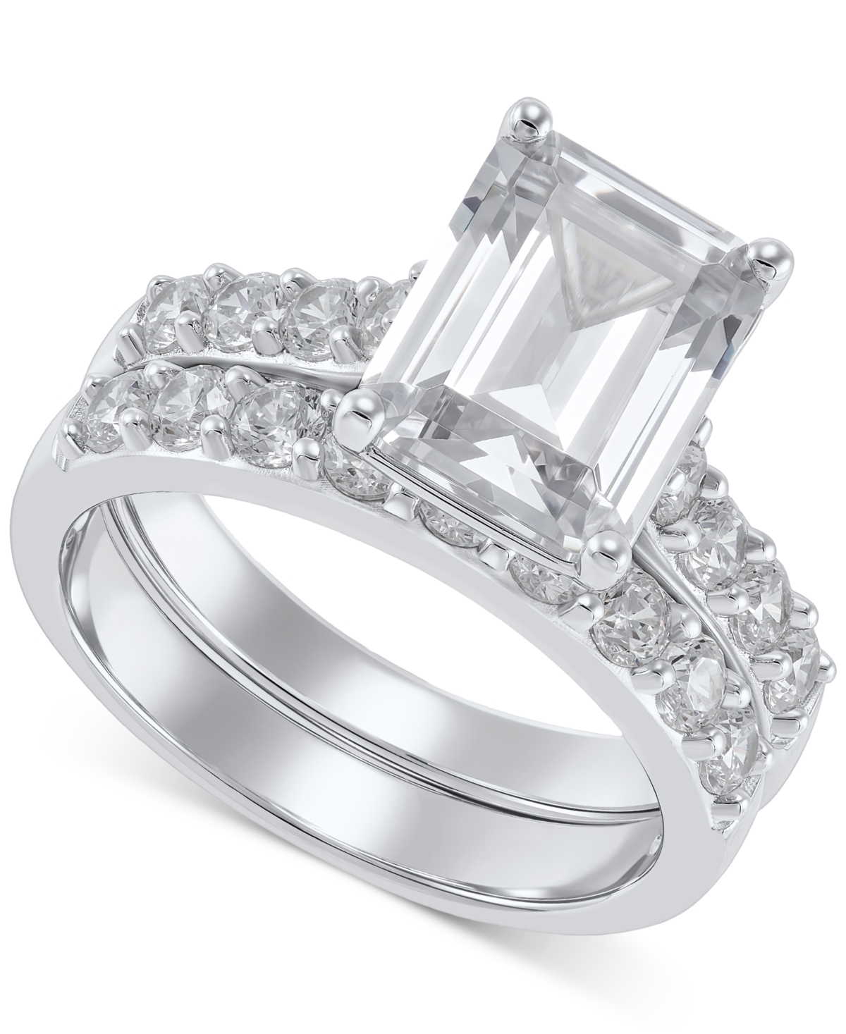 Click here for 2-Pc. Set Cubic Zirconia Emerald-Cut Ring & Matchi... prices