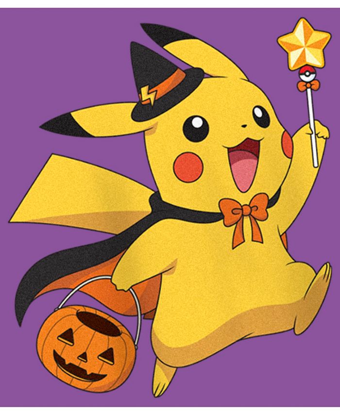 Nintendo Girl's Pokemon Halloween Pikachu Wizard Costume Child T-Shirt ...