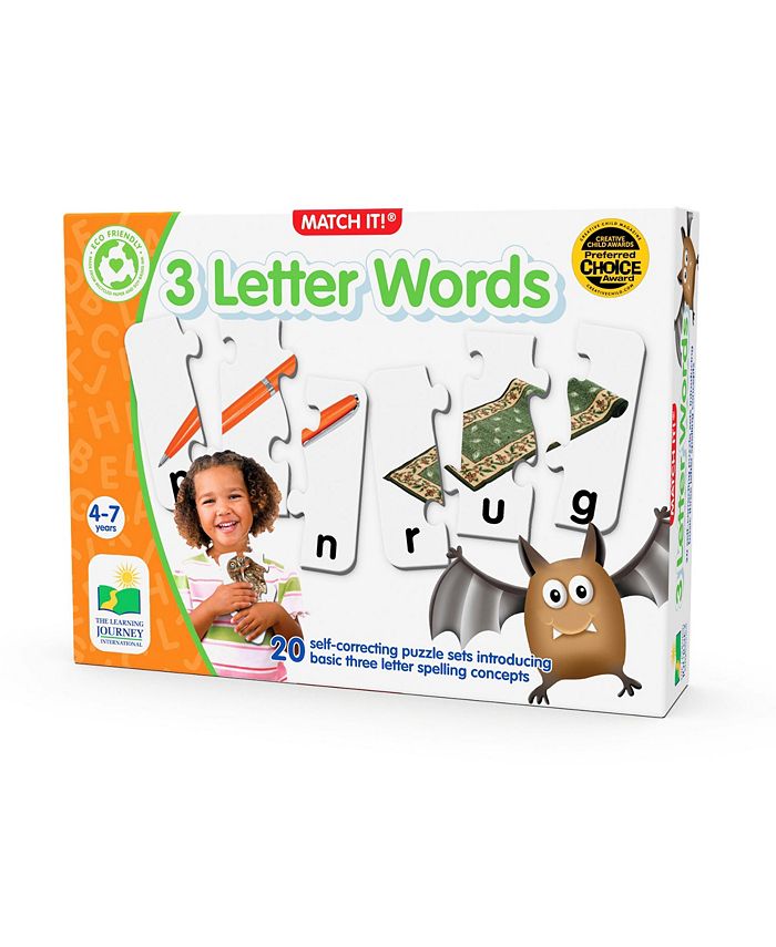 The Learning Journey Match It - 3 Letter Words Set of 20 Self-Correcting Reading Spelling ...