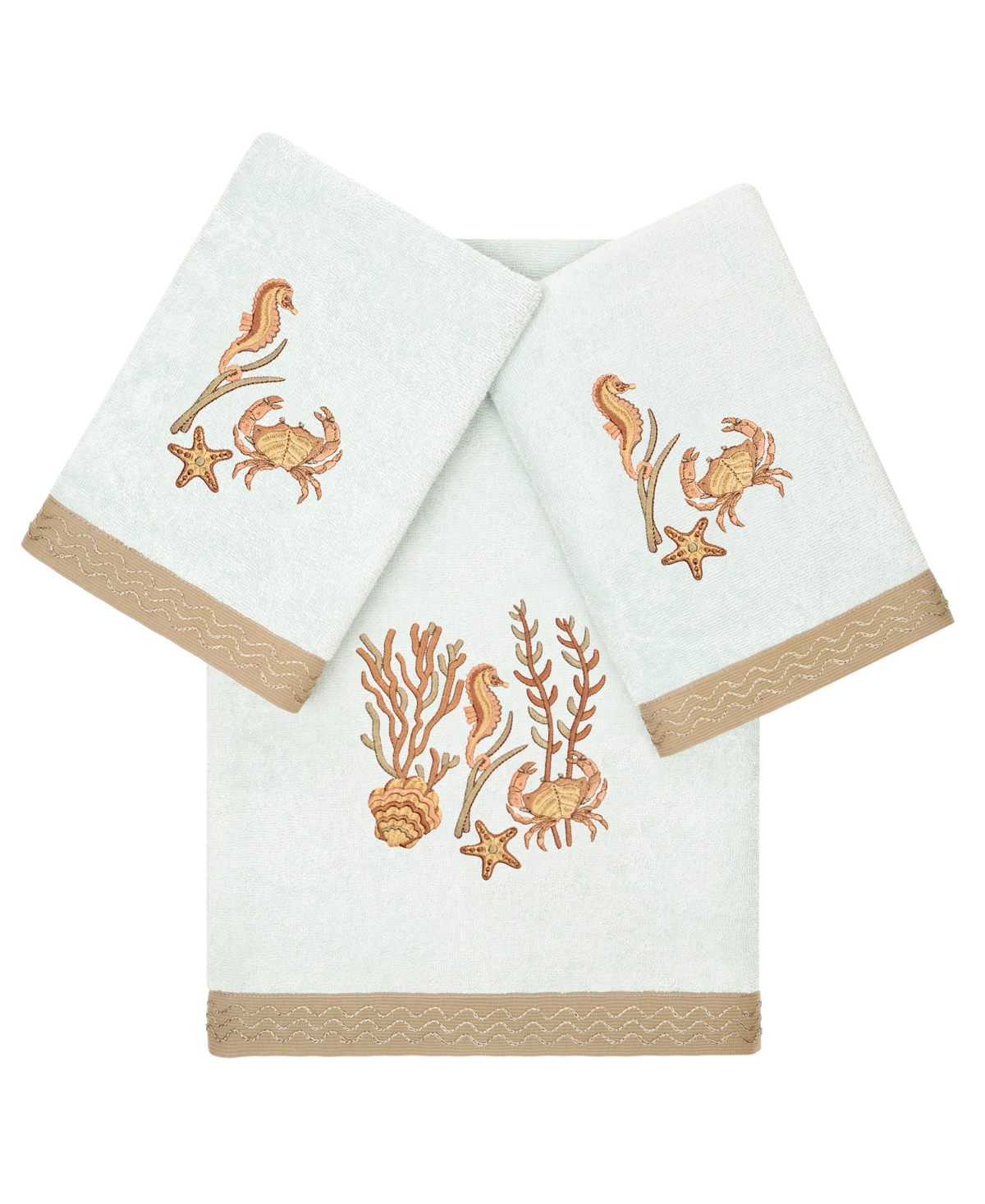 Click here for Linum Home Turkish Cotton Aaron Embellished 3-Pc.... prices