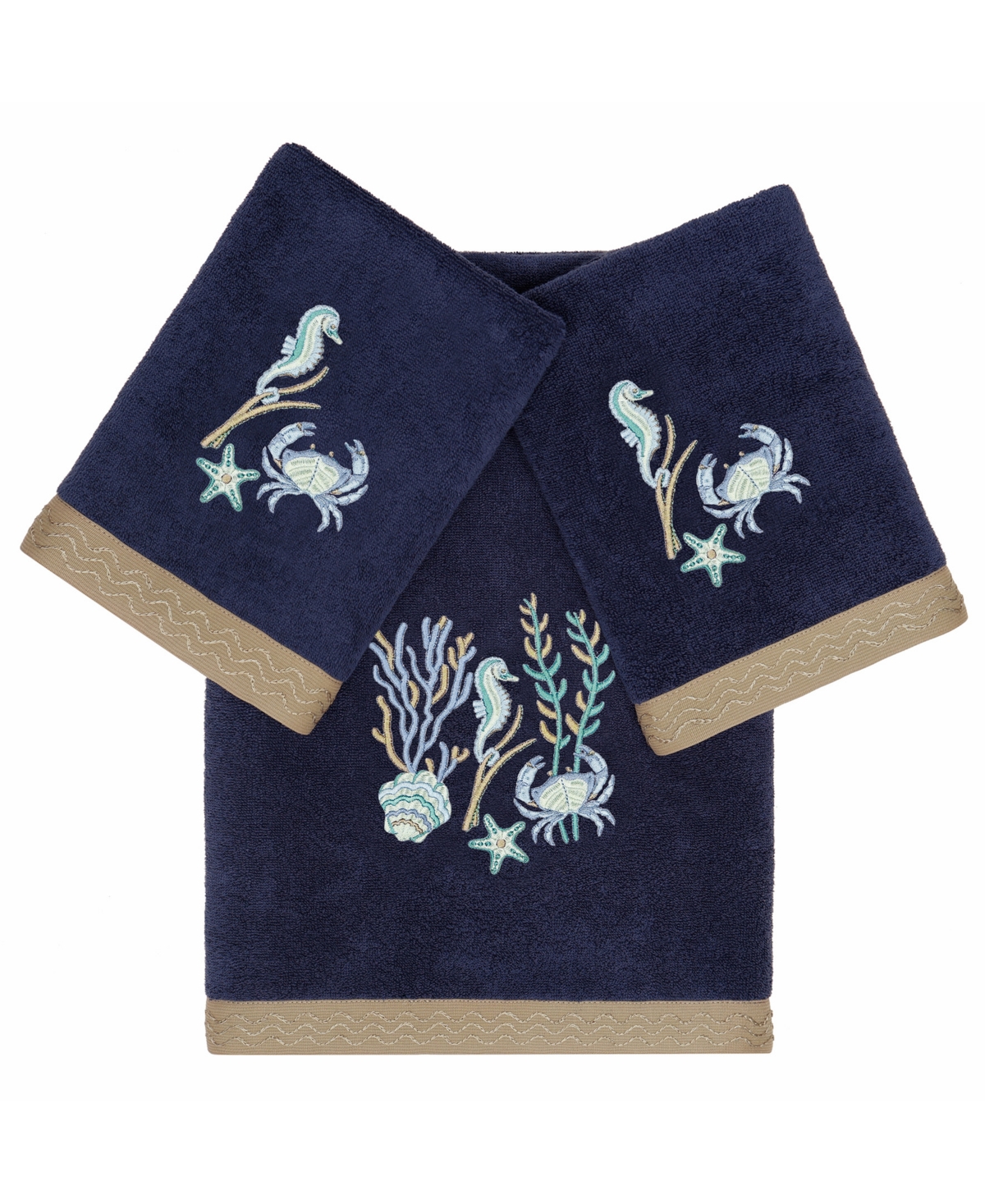 Click here for Linum Home Turkish Cotton Aaron Embellished 3-Pc.... prices