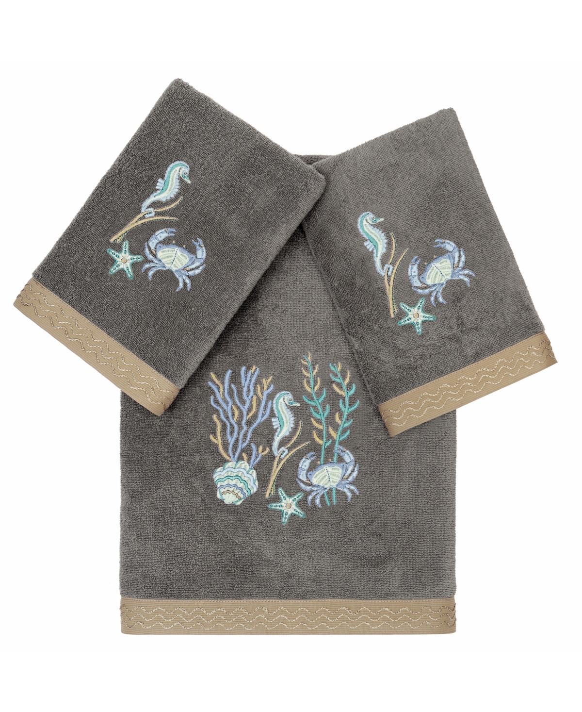 Click here for Linum Home Turkish Cotton Aaron Embellished 3-Pc.... prices