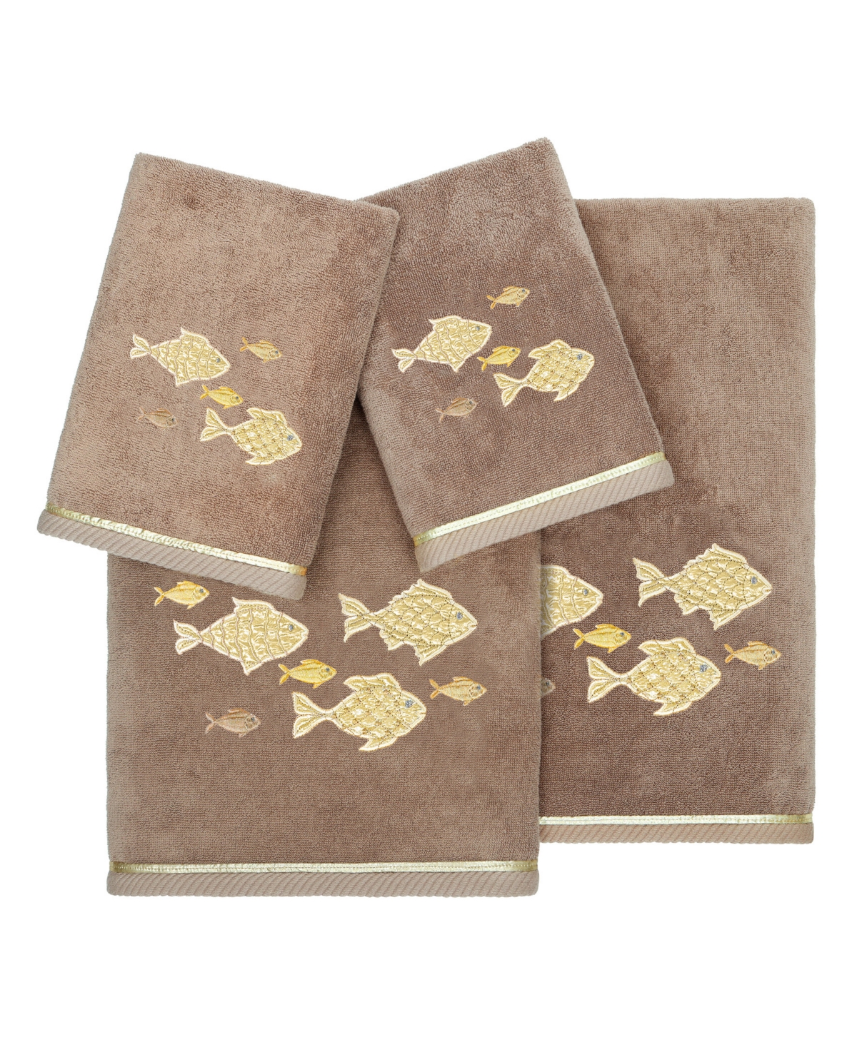 Click here for Linum Home Turkish Cotton Figi Embellished 4-Pc. B... prices