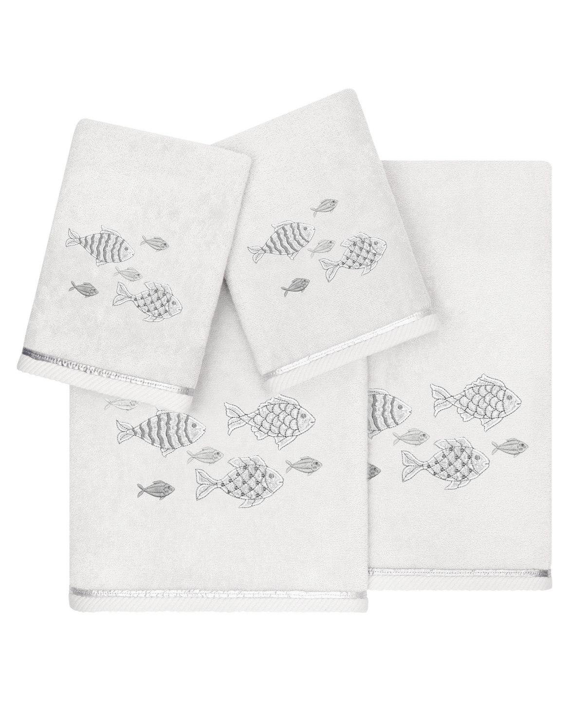 Click here for Linum Home Turkish Cotton Figi Embellished 4-Pc. B... prices