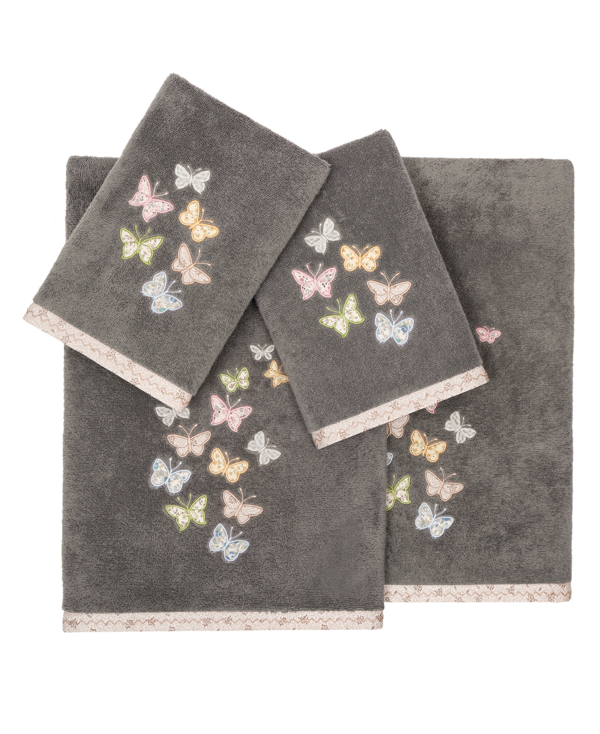 Click here for Linum Home Turkish Cotton Mariposa Embellished 4-P... prices