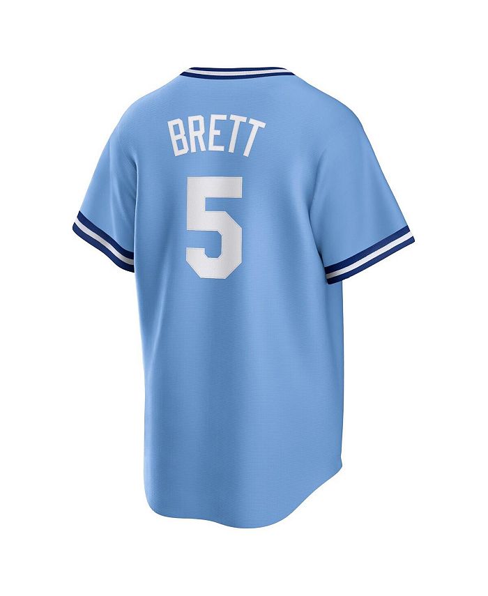 Nike Men's George Brett Light Blue Kansas City Royals Road Cooperstown ...