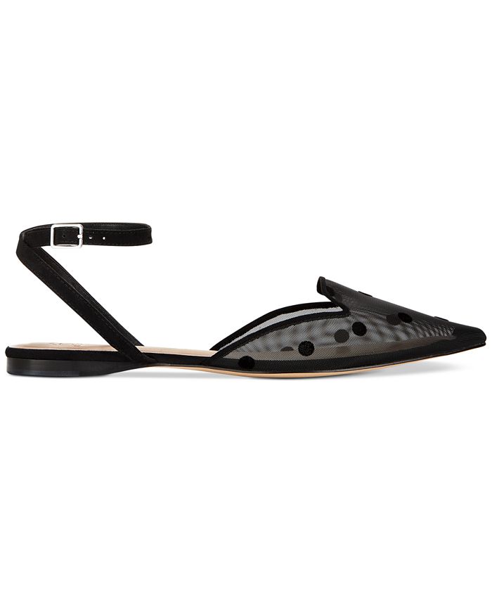 AAJ By Aminah Women's Talia Open Back Ankle Strap Flats - Macy's