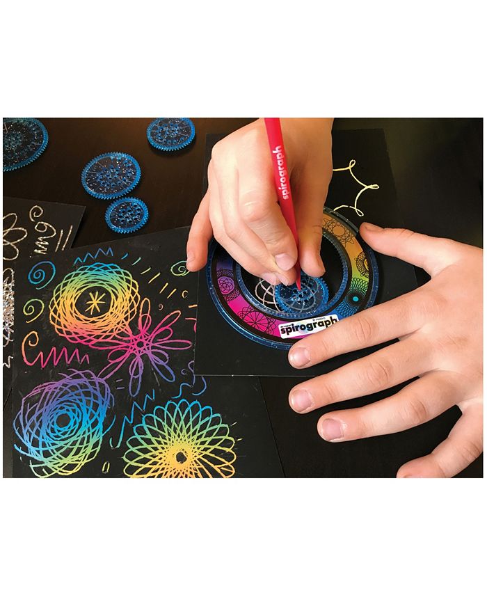 Kahootz Toys The Original Spirograph Scratch and Shimmer Drawing Set ...