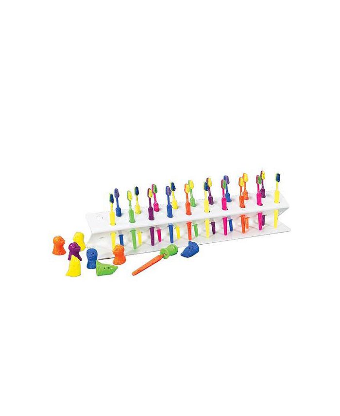 Kaplan Early Learning Toothbrush Rack with Toothbrushes Covers - Macy's