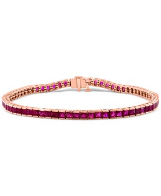 EFFY® Ruby Tennis Bracelet (7-1/3 ct. t.w.) in 14k Rose Gold - Macy's