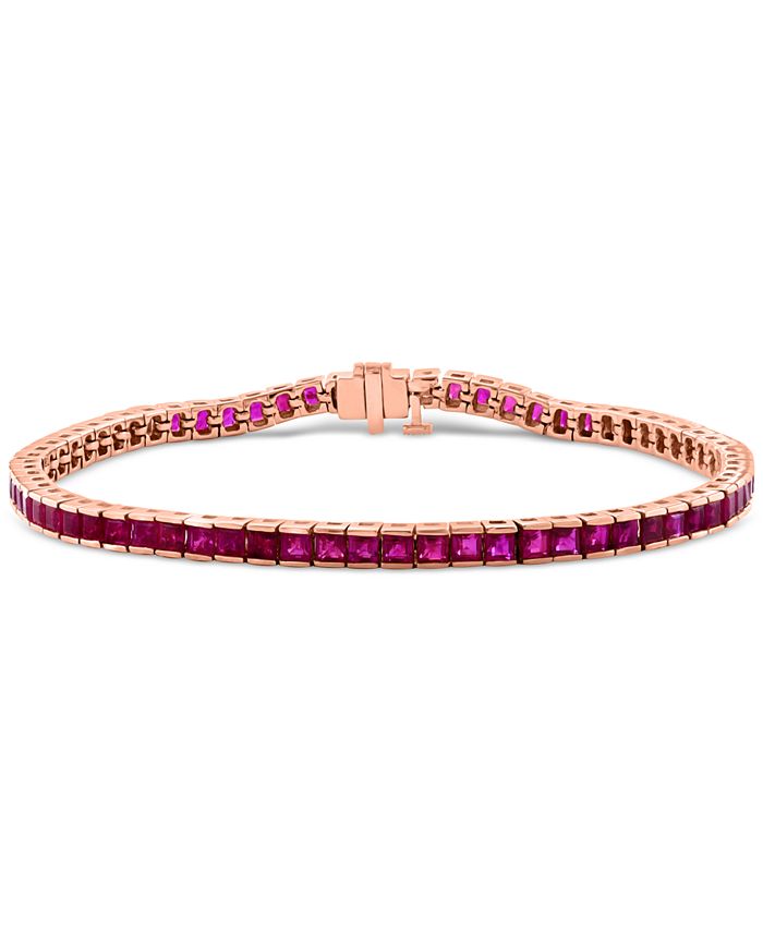 EFFY Collection EFFY® Ruby Tennis Bracelet (7-1/3 ct. t.w.) in 14k Rose ...