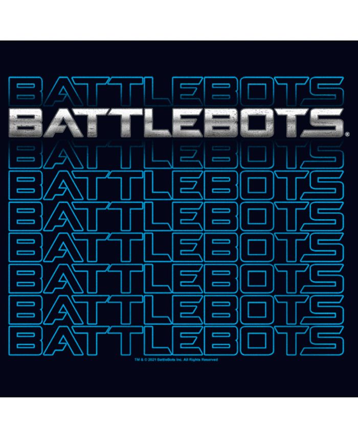 Battlebots Girl's Silver and Blue Logo Stack Child T-Shirt - Macy's
