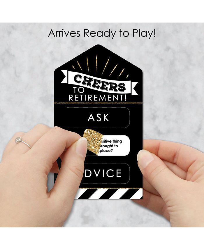 Big Dot of Happiness Happy Retirement Party Game Cards - Advice ...