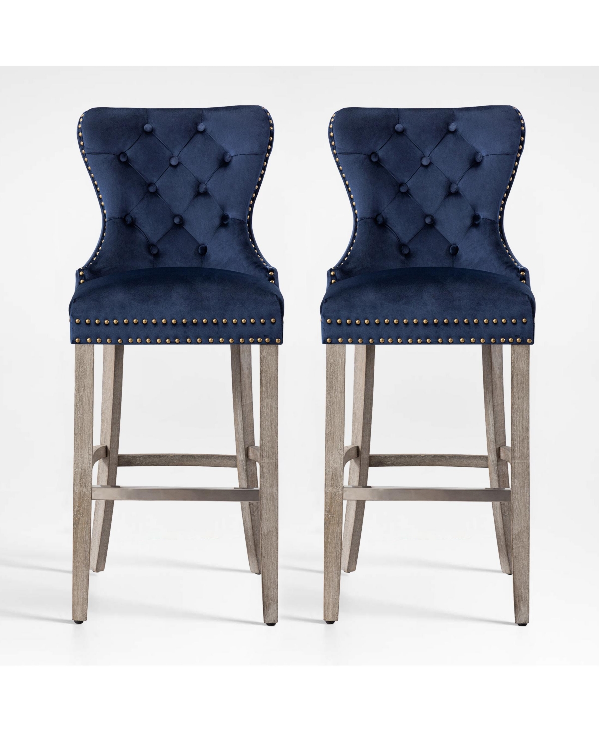Click here for Tufted Upholstered Velvet Bar Stool with Metal Foo... prices