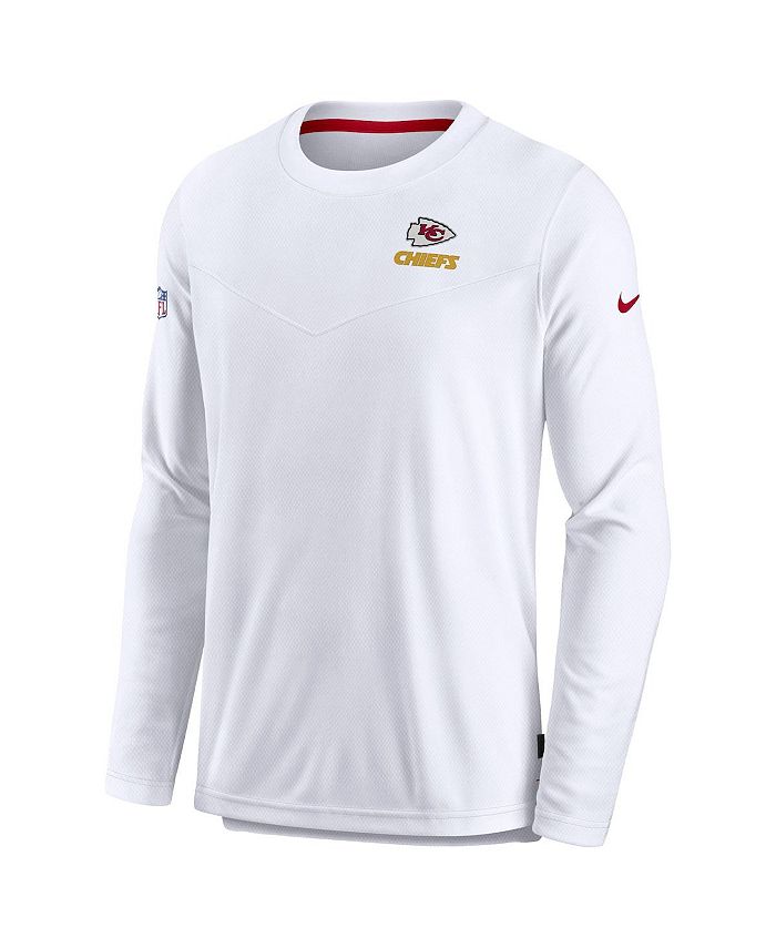 Nike Men's White Kansas City Chiefs Sideline Lockup Performance Long ...