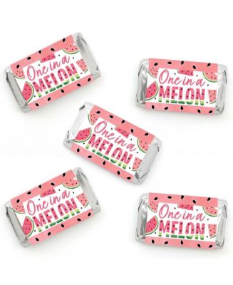 Sweet Watermelon - Mini Candy Bar Wrapper Stickers - Fruit Party Favors ...