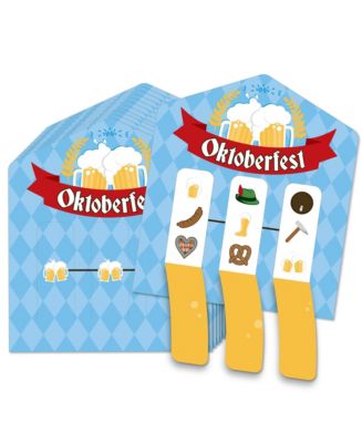 Big Dot of Happiness Oktoberfest - German Beer Festival Game Cards ...