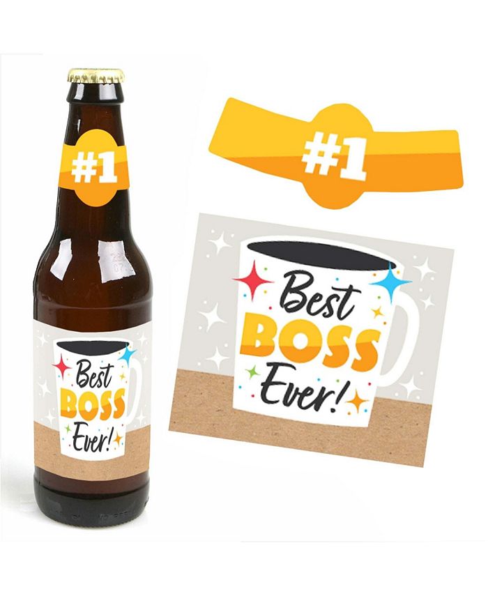 Big Dot of Happiness Happy Boss's Day - Best Boss Ever Decor - 6 Beer ...