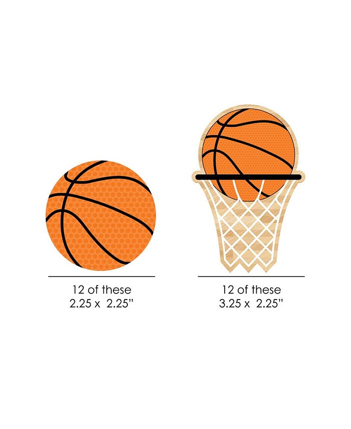 Big Dot of Happiness Nothin' but Net - Basketball DIY Shaped Party Cut ...