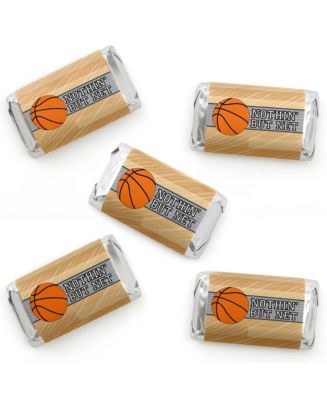 Nothin' but Net - Basketball Mini Candy Bar Wrapper Stickers Party ...