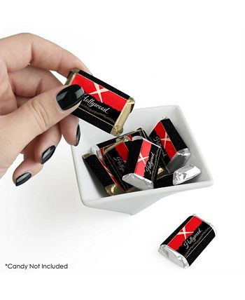 Big Dot of Happiness Red Carpet Hollywood - Mini Candy Bar Wrapper ...