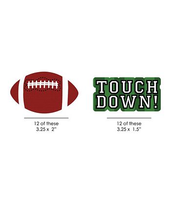 Big Dot of Happiness End Zone - Football Paper Straw Decor - Party ...