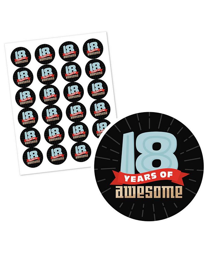 Big Dot of Happiness Boy 18th Birthday - Eighteenth Birthday Party ...