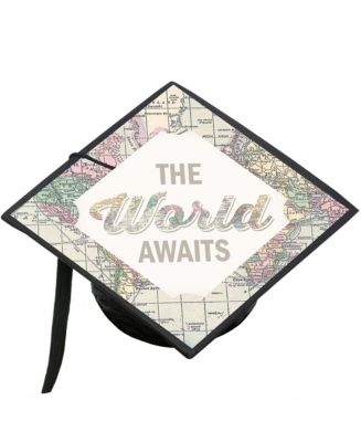 Big Dot of Happiness World Awaits - Travel Themed Graduation Cap ...