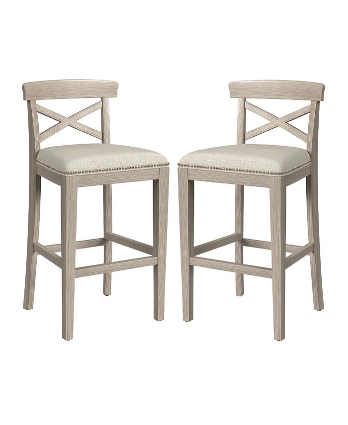 Hillsdale Furniture Bayview Non-Swivel Bar Height Stool Set of 2 - Macy's