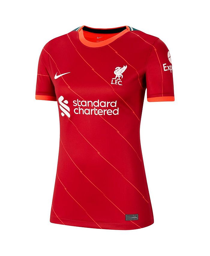 Nike Women's Red Liverpool 2021/22 Home Breathe Stadium Replica Jersey ...