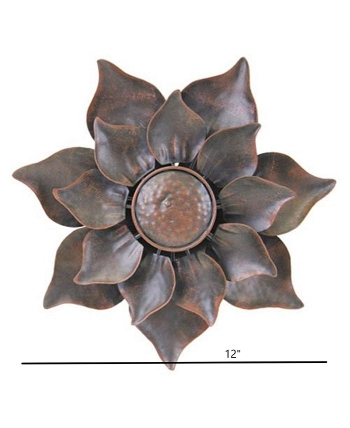 Exhart Environmental Systems 91100 Bronze Metal Kinetic Flower - Macy's